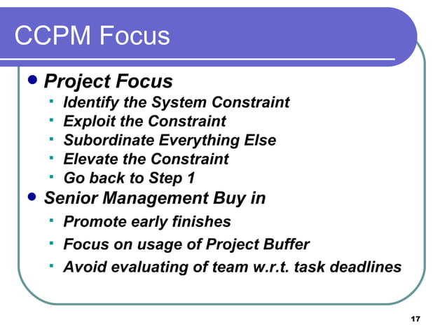 Critical Chain Project Management | PPS