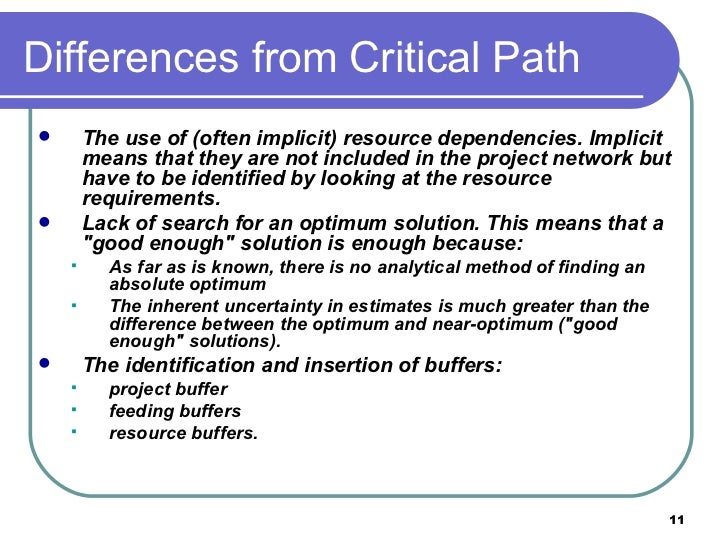 The Critical Path Or The Critical Chain The Difference