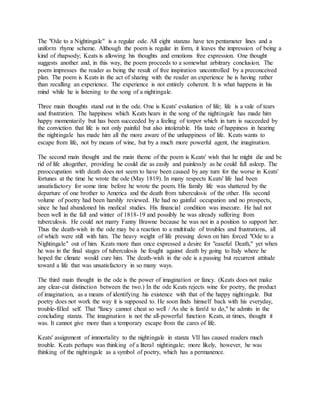 Critical evaluation-of-ode-to-nightingale | DOCX