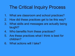 Critical Inquiry | PPT