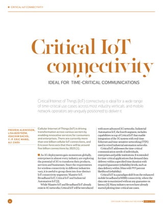 Ericsson Technology Review: Critical IoT connectivity: Ideal for time ...
