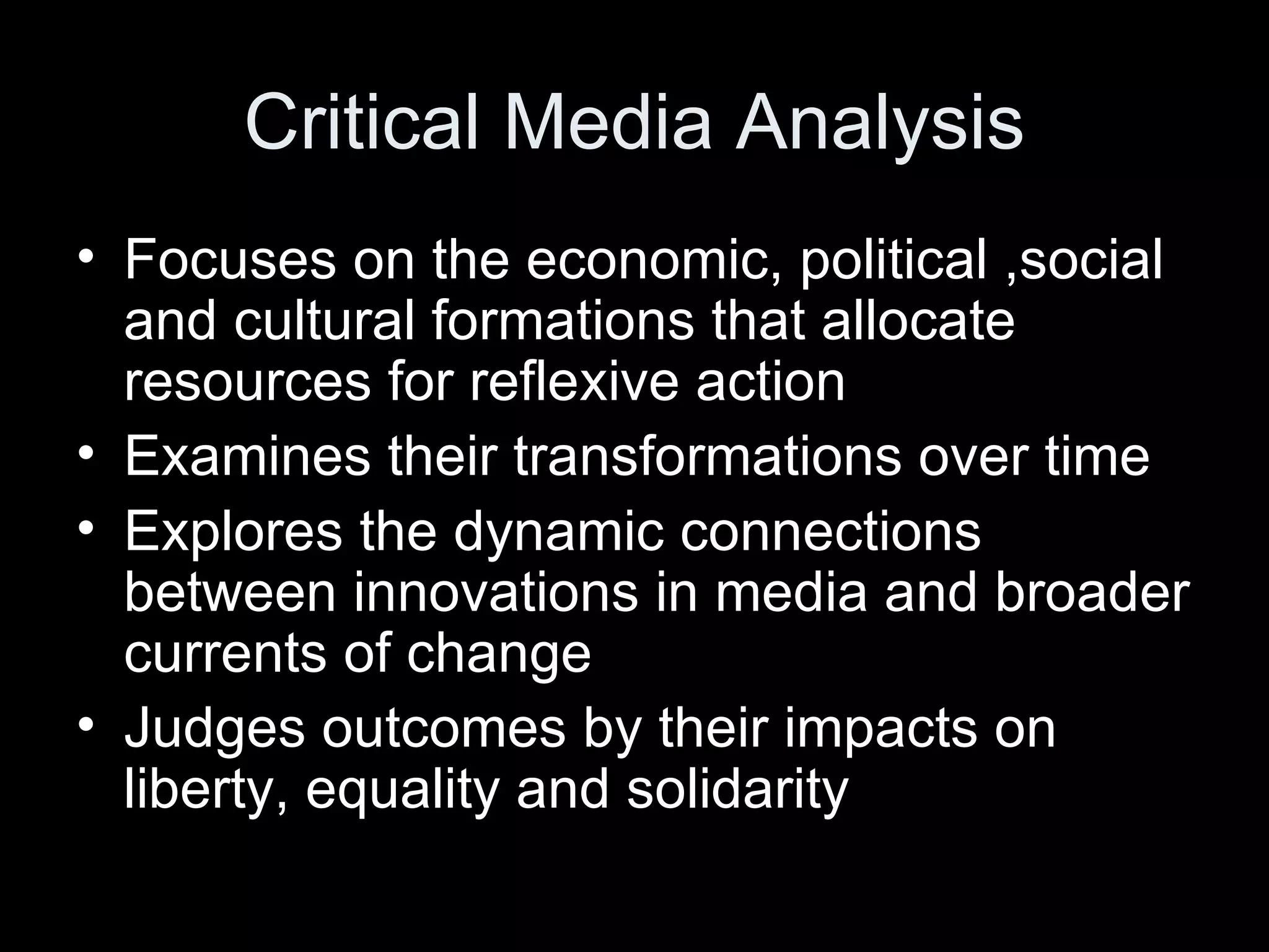 Critical Media Analysis | PPT
