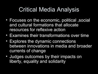 Critical Media Analysis | PPT