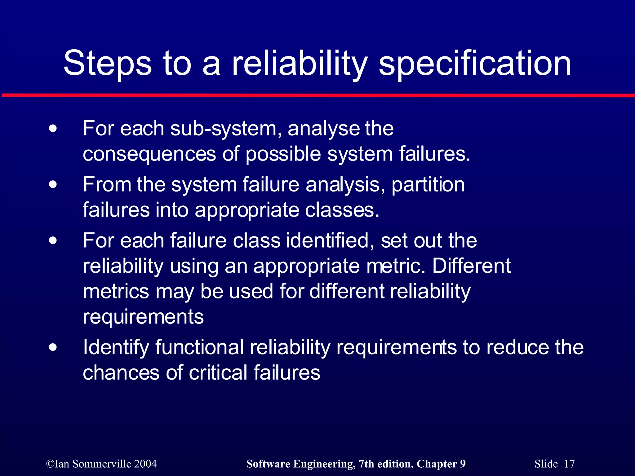 Critical System Specification in Software Engineering SE17 | PPT