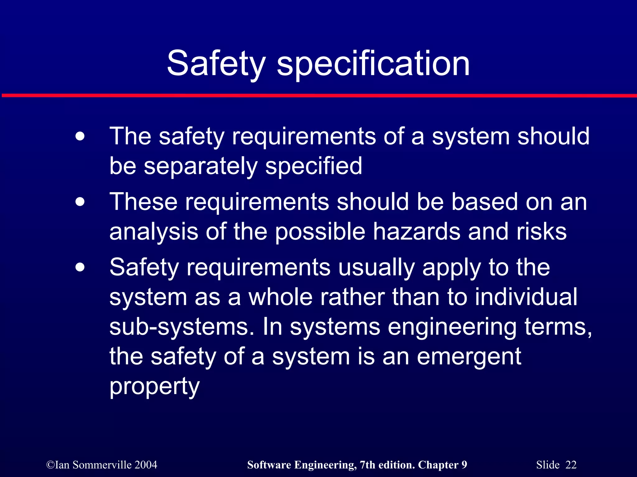 Critical System Specification in Software Engineering SE17 | PPT