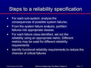 Critical System Specification in Software Engineering SE17 | PPT