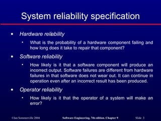 Critical System Specification in Software Engineering SE17 | PPT