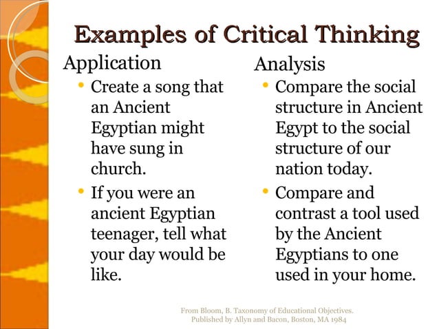 Critical Thinking | PPT | Education