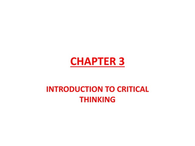 Critical thinking-basics-ppt | PPT