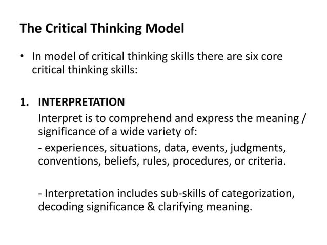 Critical thinking-basics-ppt | PPT