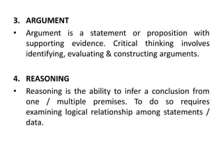 Critical thinking-basics-ppt | PPT
