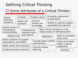 Critical Thinking in Education | PPT