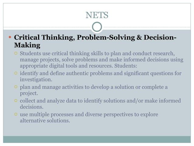 Critical Thinking, Problem Solving, Decision Making | PPT
