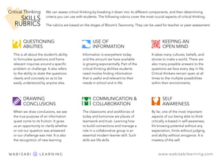 Critical Thinking Rubrics | PPT