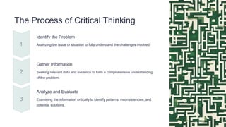 What is critical thinking and its characteristics | PPTX