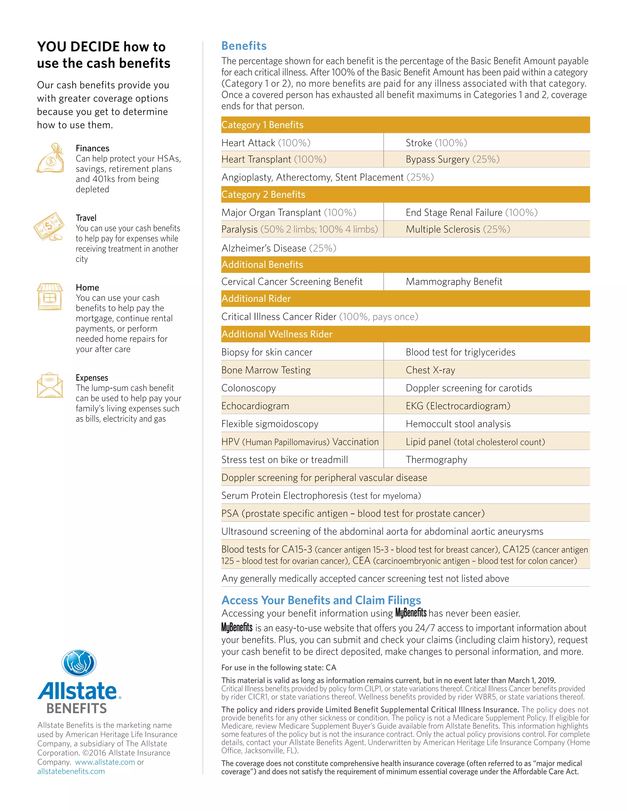 Critical Illness Insurance from Allstate Benefits | PDF