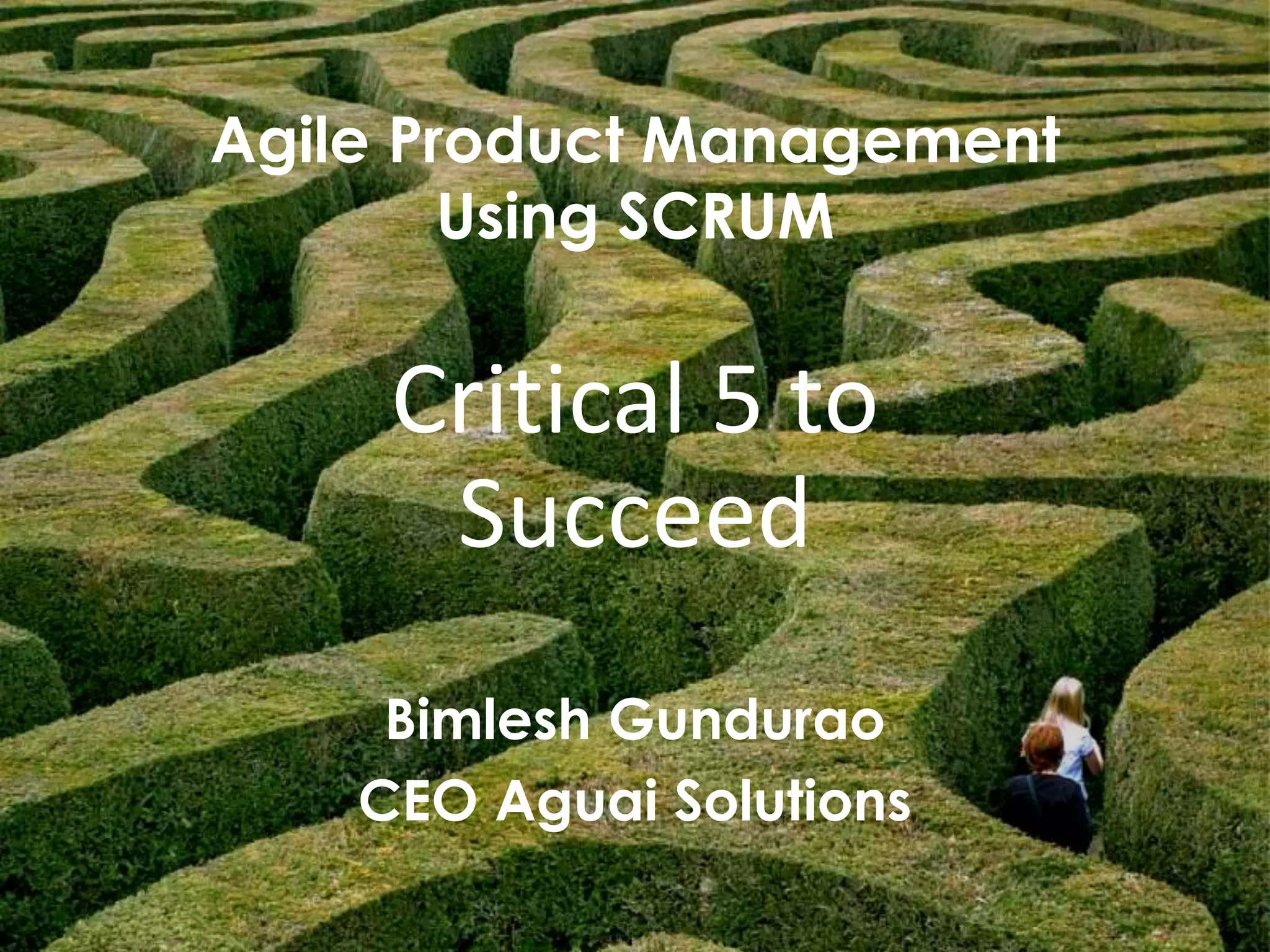 Critical 5 to succeed as agile product manager using scrum | PPT