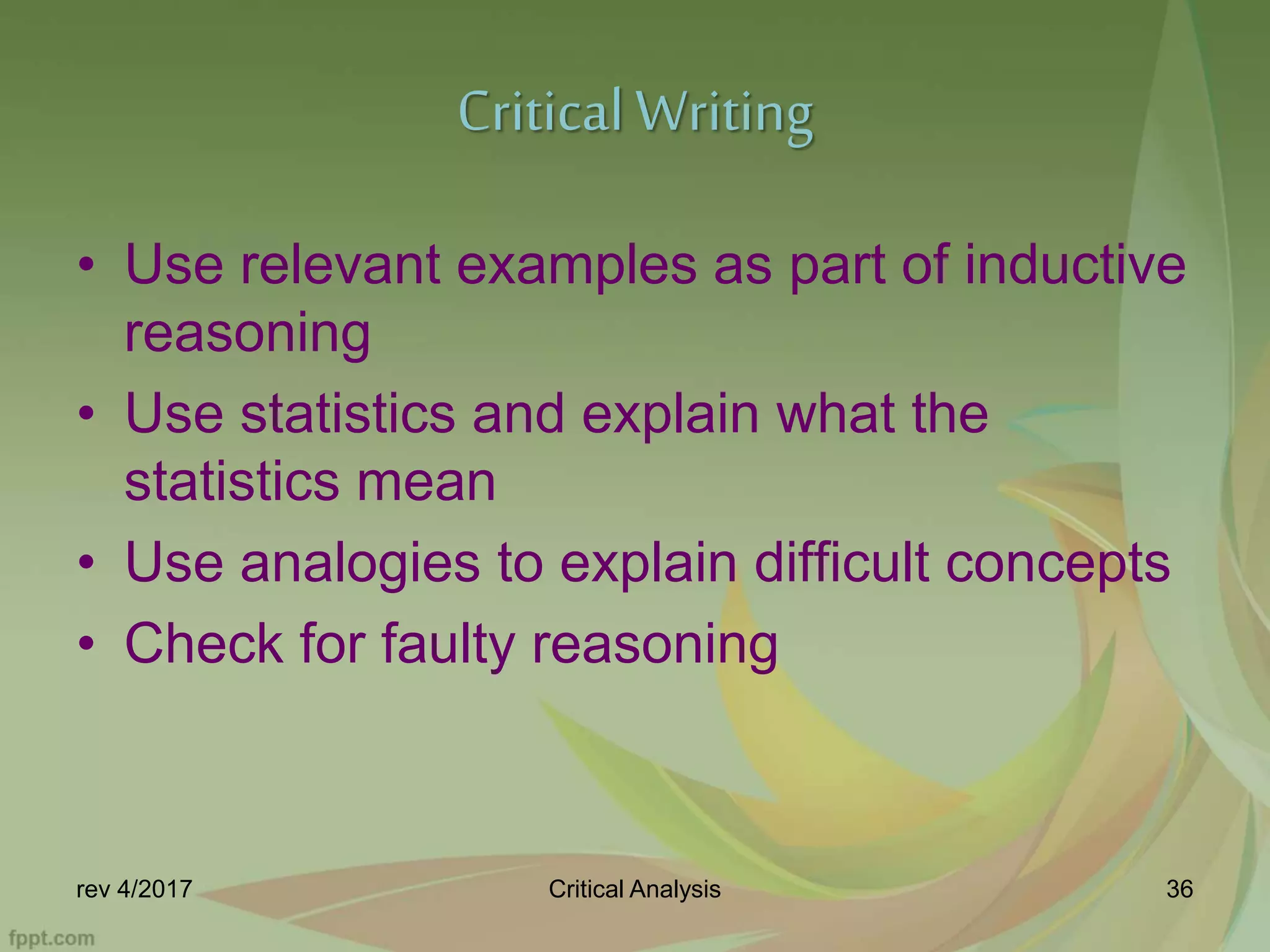 Critical analysis | PPT