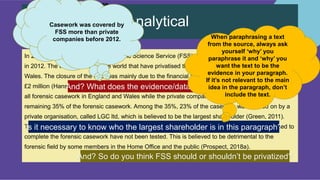 Critical analysis developing your writing dw | PPTX