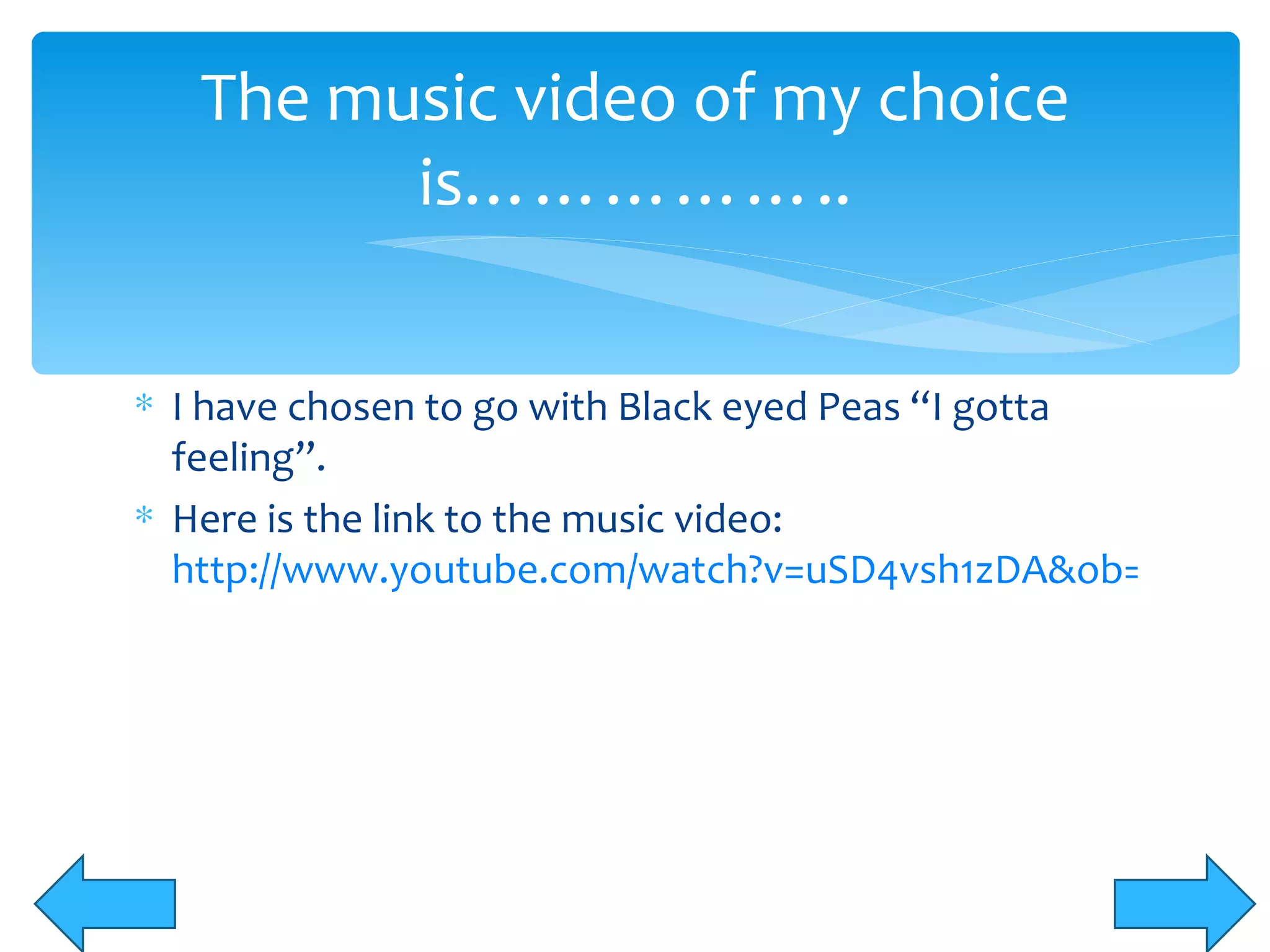 Critical analysis of a music video of my choice | PPT