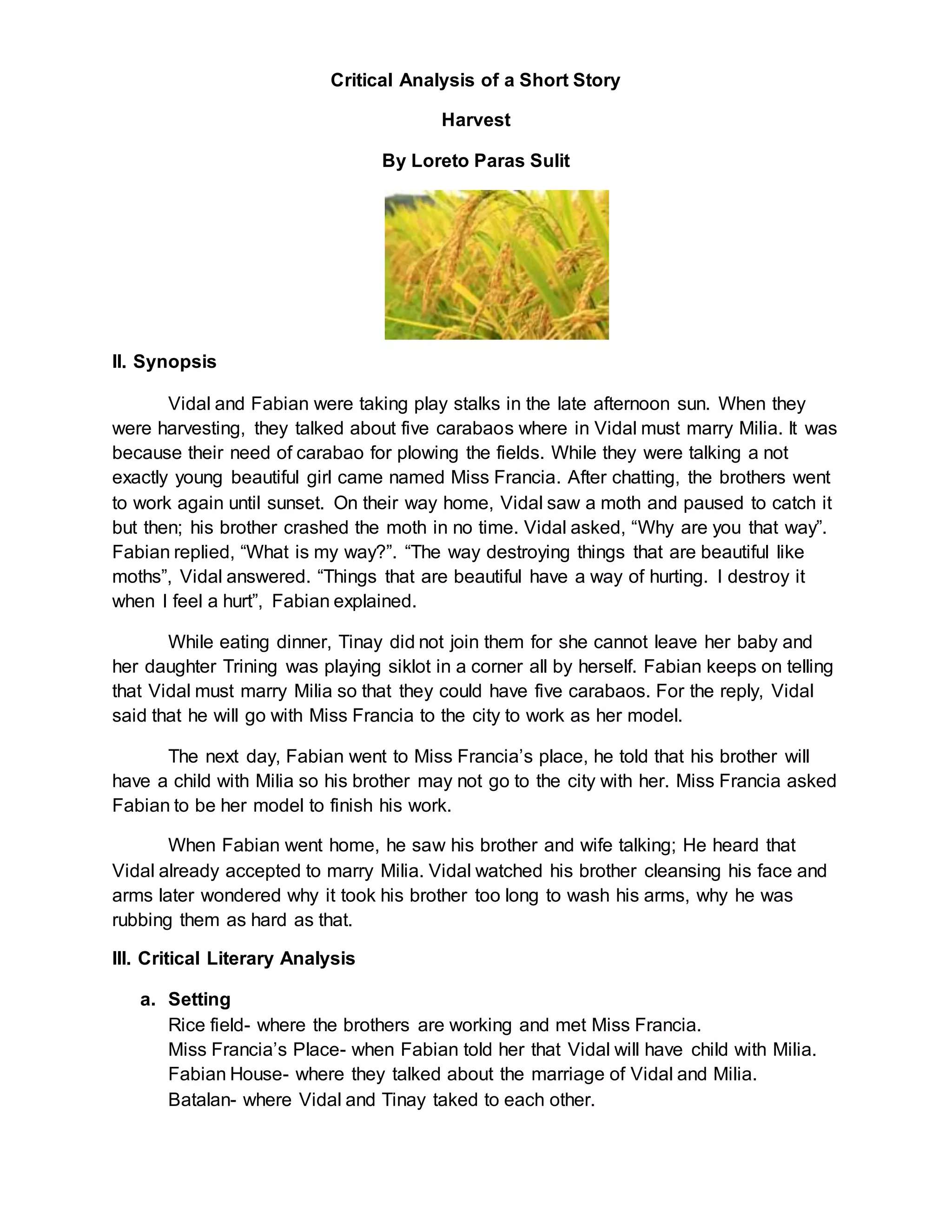 The Bear-William Faulkner Harvest-Loreto Paras Sulit | DOCX