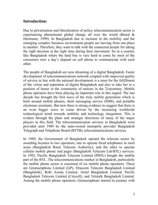 Critical analysis of customer services and land line services in bangladesh by Sayef Amin ...