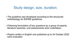 Critical Analysis of ESHRE Guidelines on Unexplained Infertility | PPTX