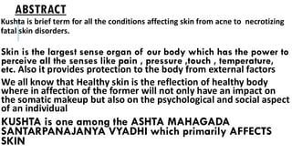 Critical analysis of Maha kushta and kshudra kushta wsr to modern and ...