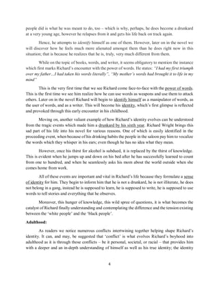 Critical analysis of the novel black boy by richard wright under the ...