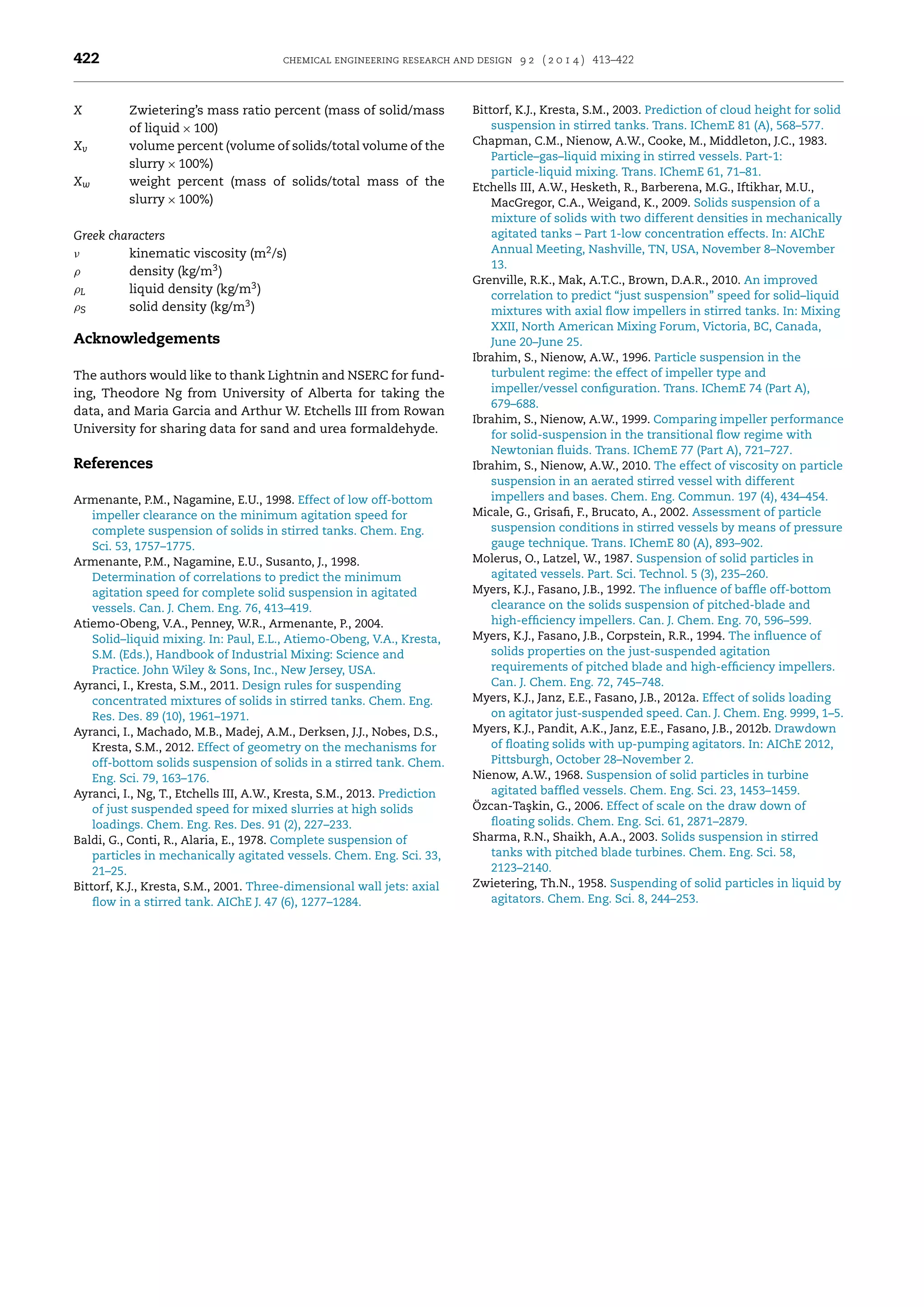 Critical analysis of zwietering correlation for solids | PDF
