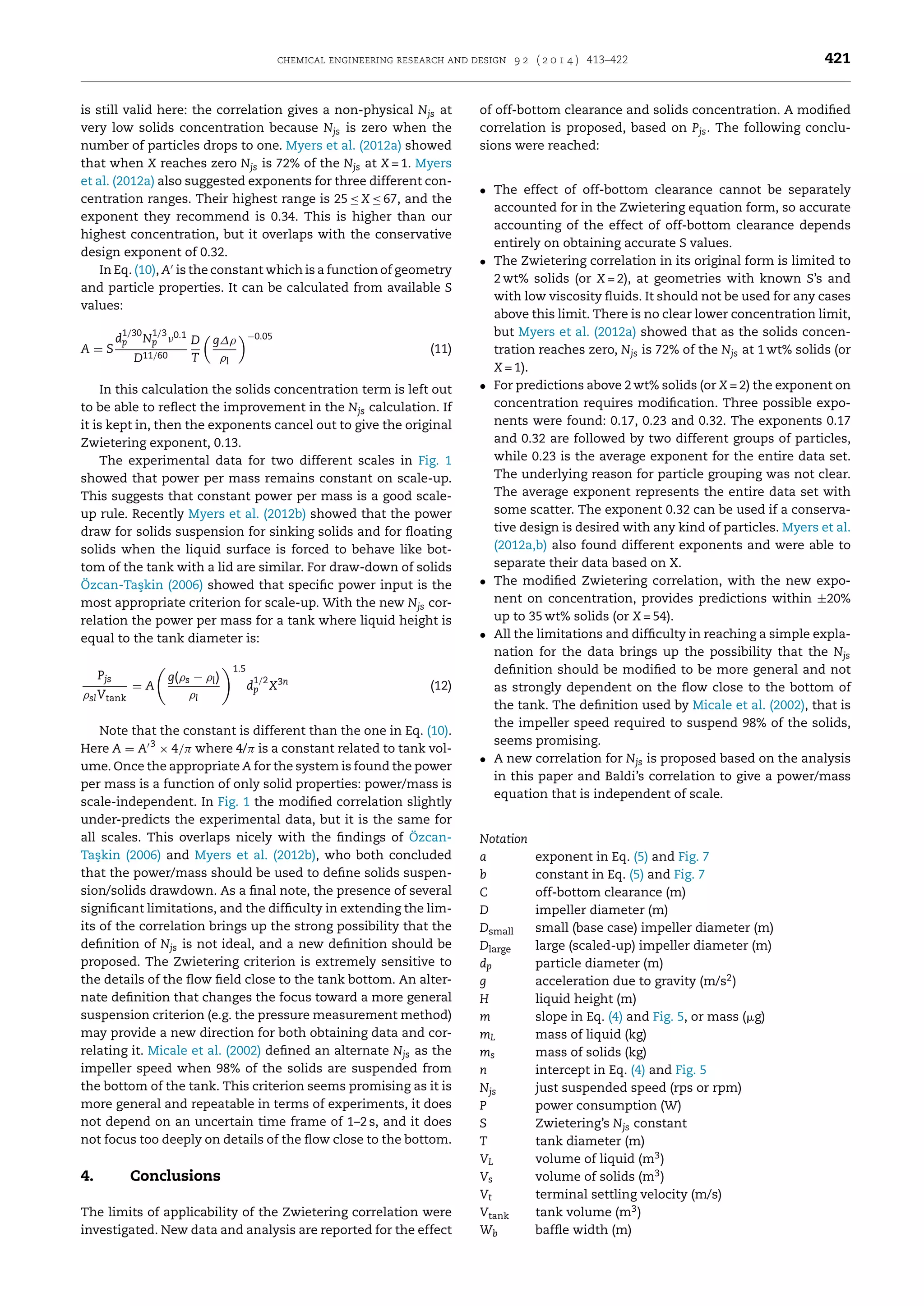 Critical analysis of zwietering correlation for solids | PDF