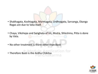 Critical Analysis on Basti as Ardha Chikitsa.ppt