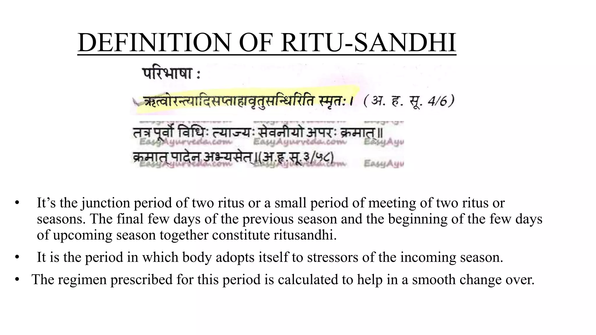 Critical analysis on Ritu Sandhi | PPTX