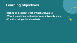 Critical analysis what is it | PPTX