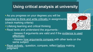 Critical analysis what is it dw | PPTX