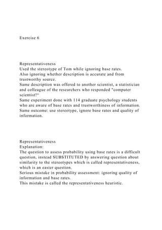Critical Analytical ThinkingPart II Heuristics and Bias.docx