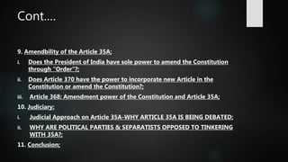 Critical analysis of article 35-A | PPTX | Sikhism | Religion ...