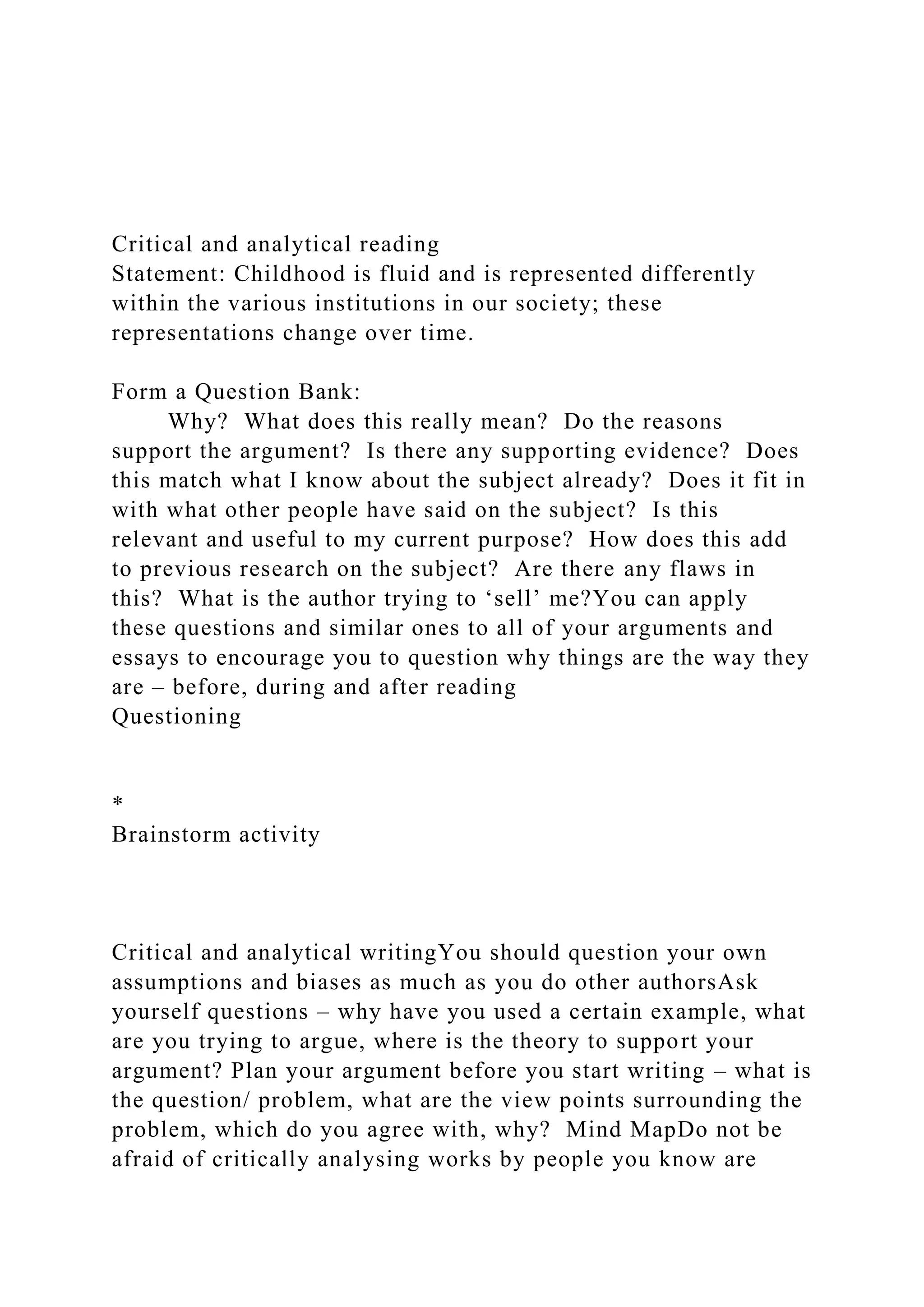 Critical and Analytical ThinkingCritical thinkin.docx