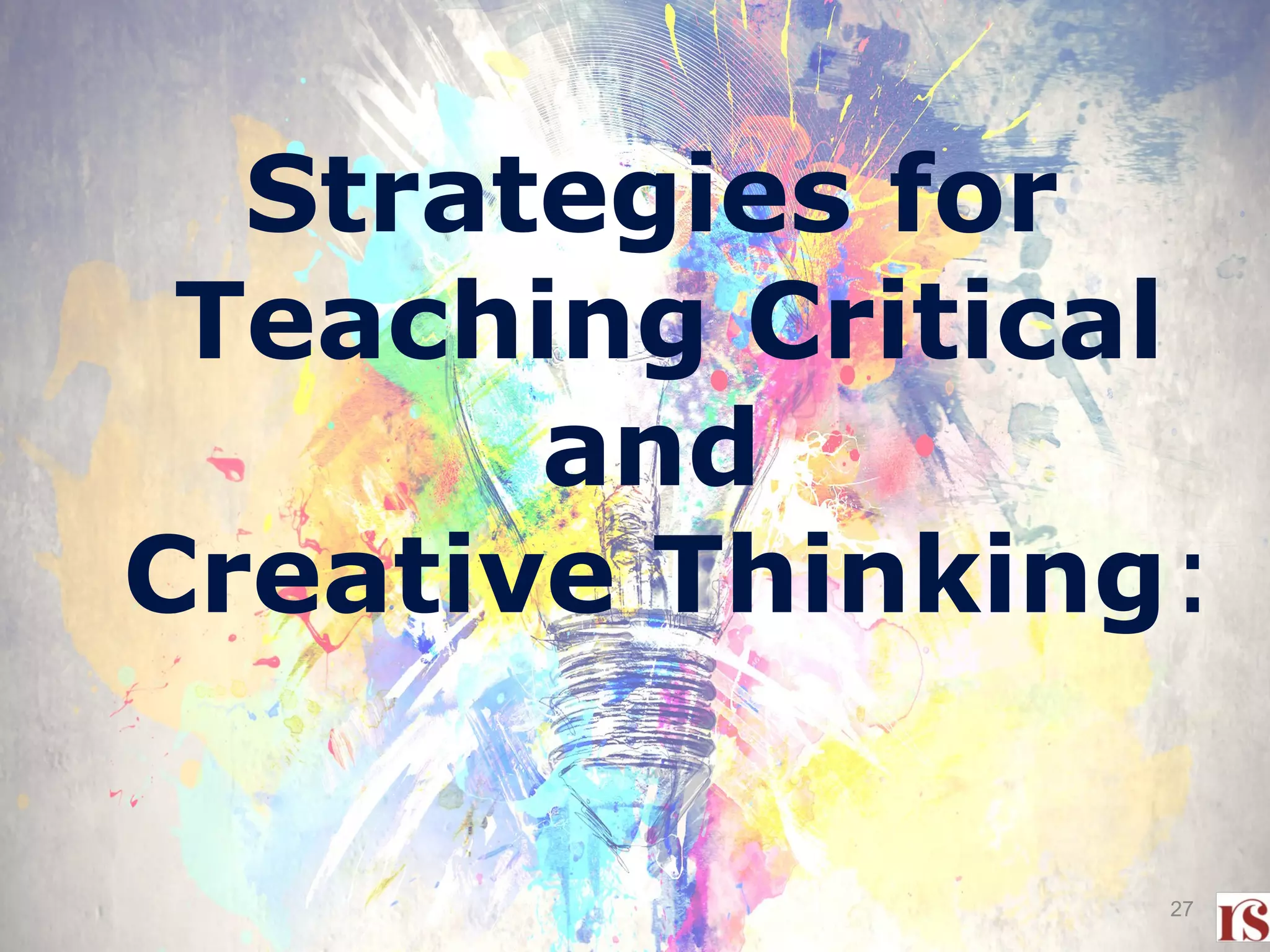Critical and Creative thinking | PPT