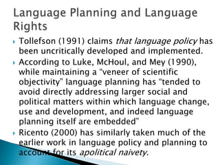 Critical applied linguistics | PPTX