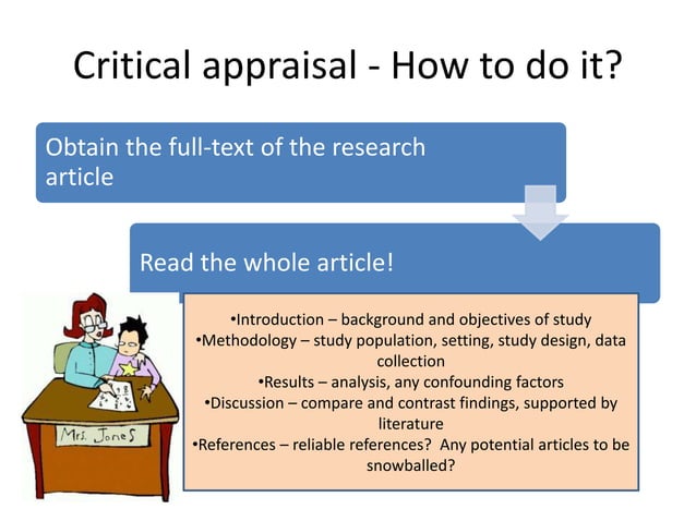 Critical appraisal | PPTX | Educational Assessment | Education