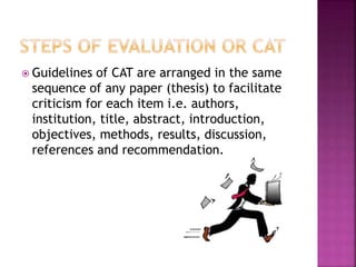 Critical appraisal | PPTX