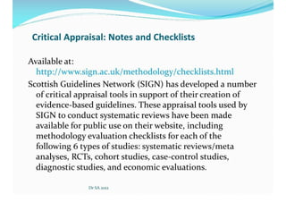 Critical Appraisal | PDF