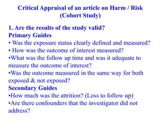 Critical appraisal of the recherche article | PPT