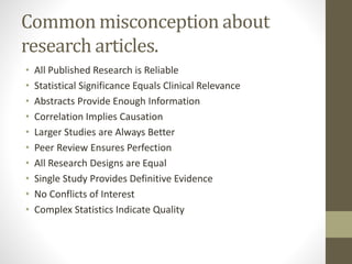 Critical appraisal of a research writing | PPTX