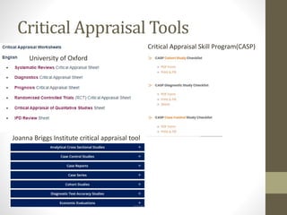 Critical appraisal of a research writing | PPTX
