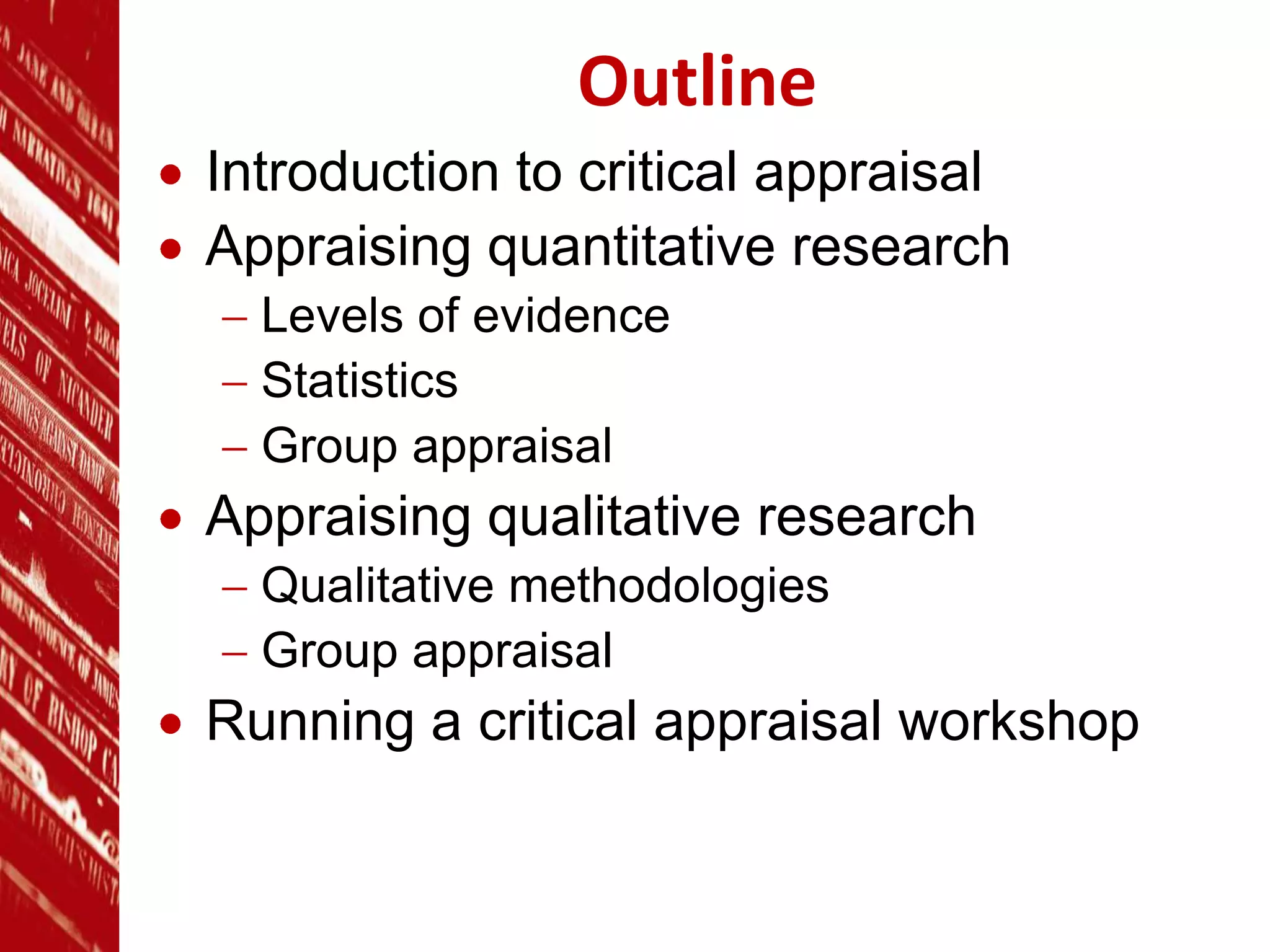 Critical appraisal | PPTX