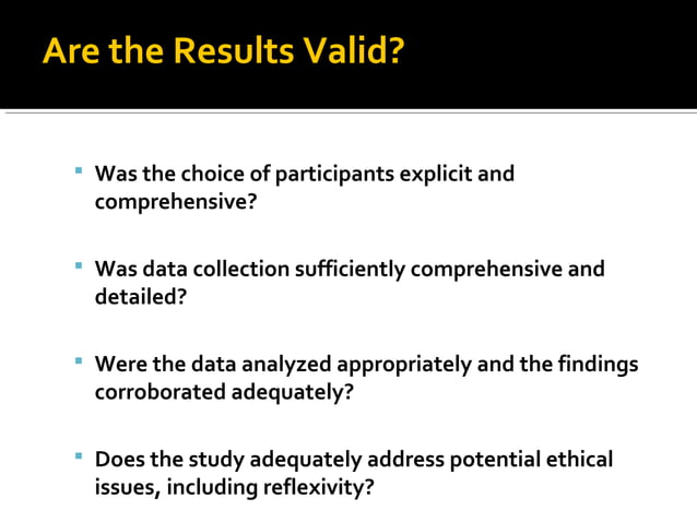 Critical appraisal of qualitative research | PPT | Medical Health