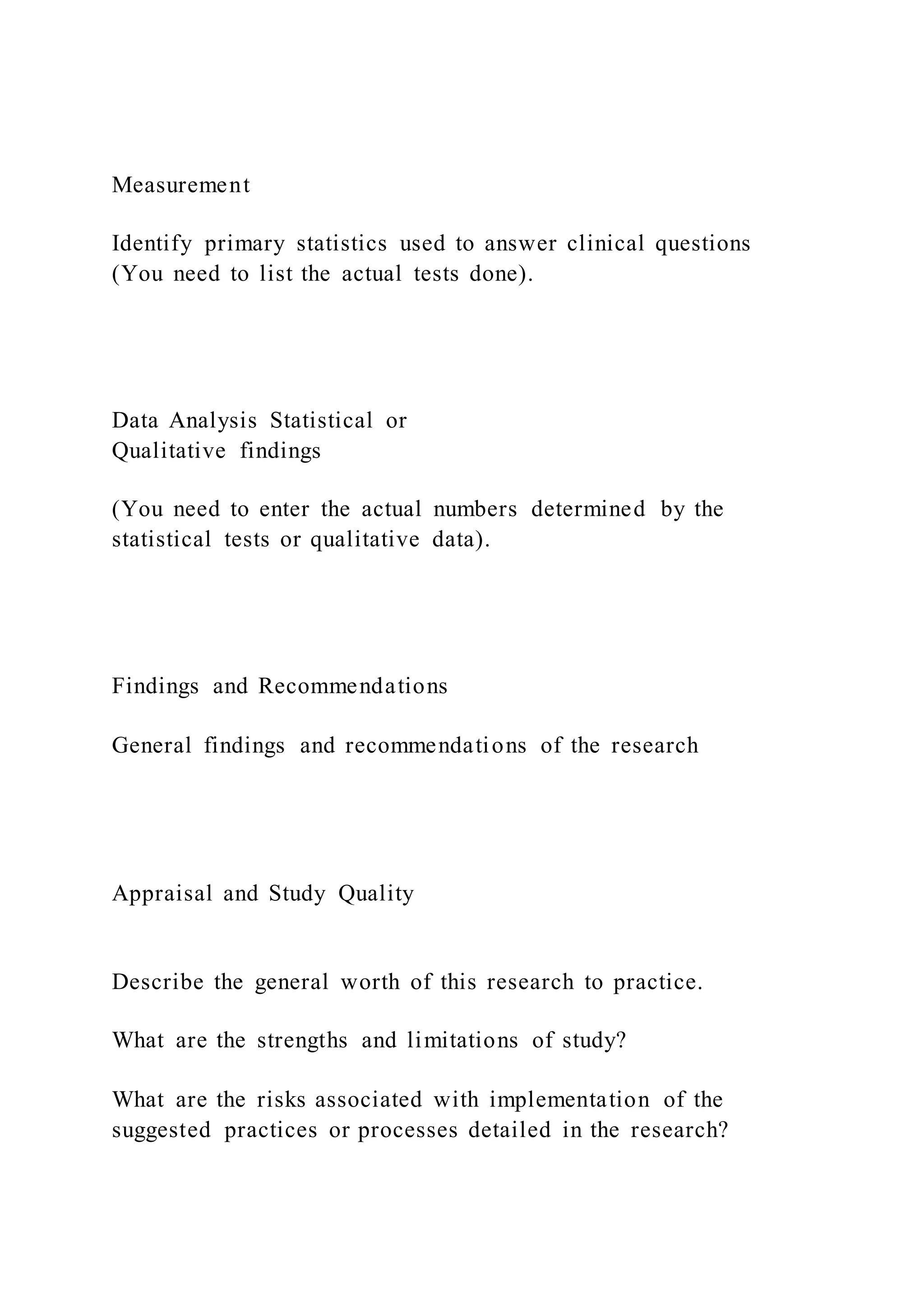 Critical Appraisal Tool Worksheet TemplateEvaluation Tab | PDF