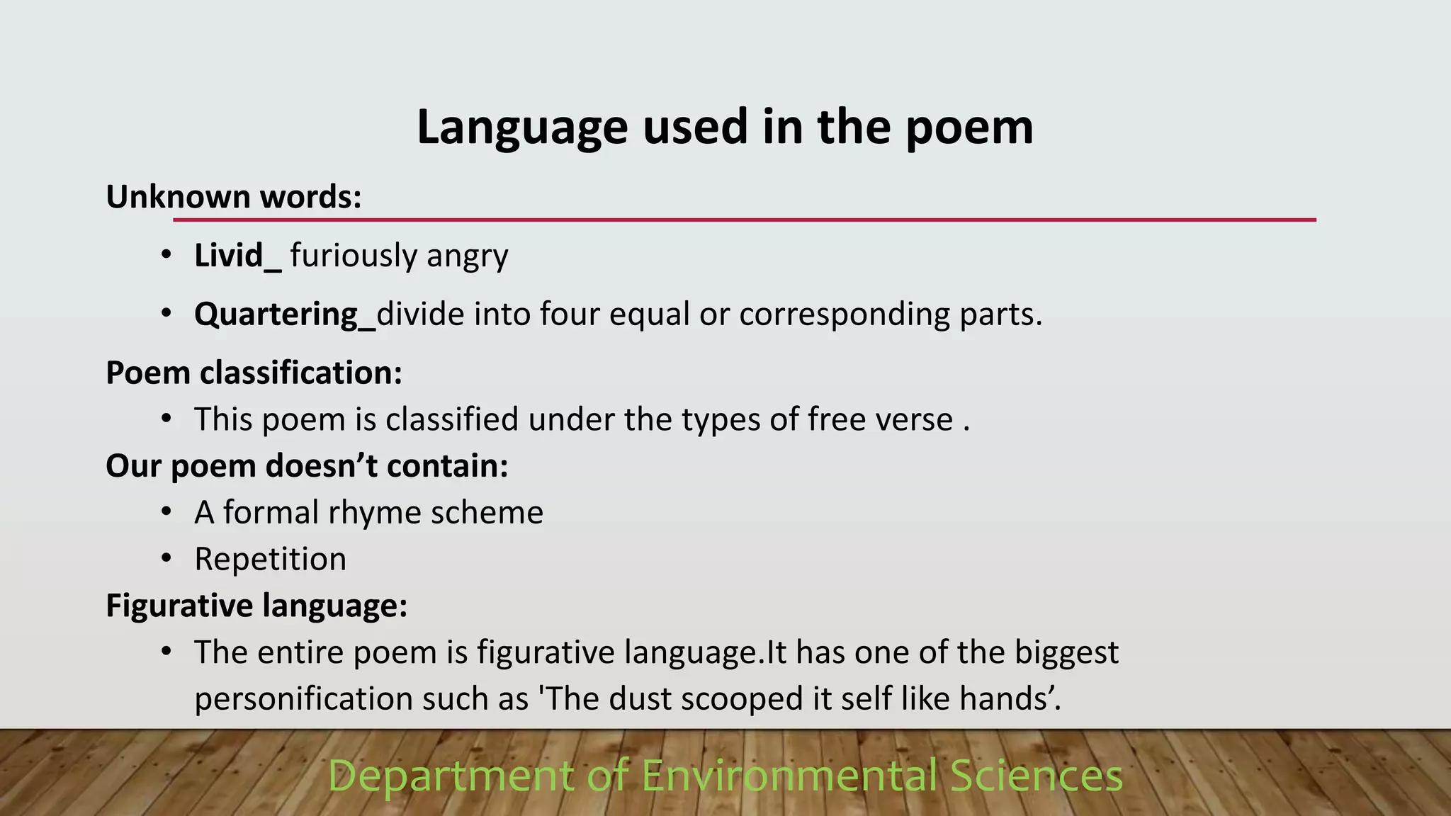 Critical appreciation of poem "The wind begun to rock the grass" by ...